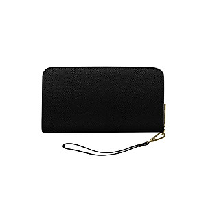 iDeal Of Sweden Chelsea Wristlet Wallet with Cellphone Pocket Clutch (Vegan Leather) (Saffiano Black)