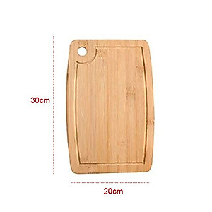 GULRUH Wood Cutting Boards for Kitchen, Three Styles of Wooden Cutting Board with Handle Kitchen Cutting Board Solid Wood Food Board Pizza Bread Fruit Can Hang Cutting Board (Size : Small)