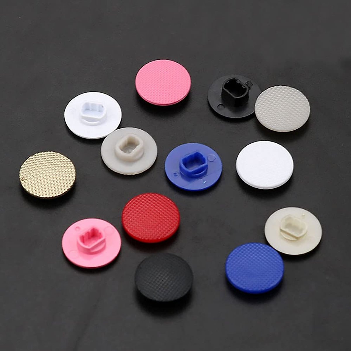 Gametown 7 PCS Analog Joystick Stick Button Controller Cap Thumbstick Cover for Fat PSP 1000 PSP 1001 (Colorful)