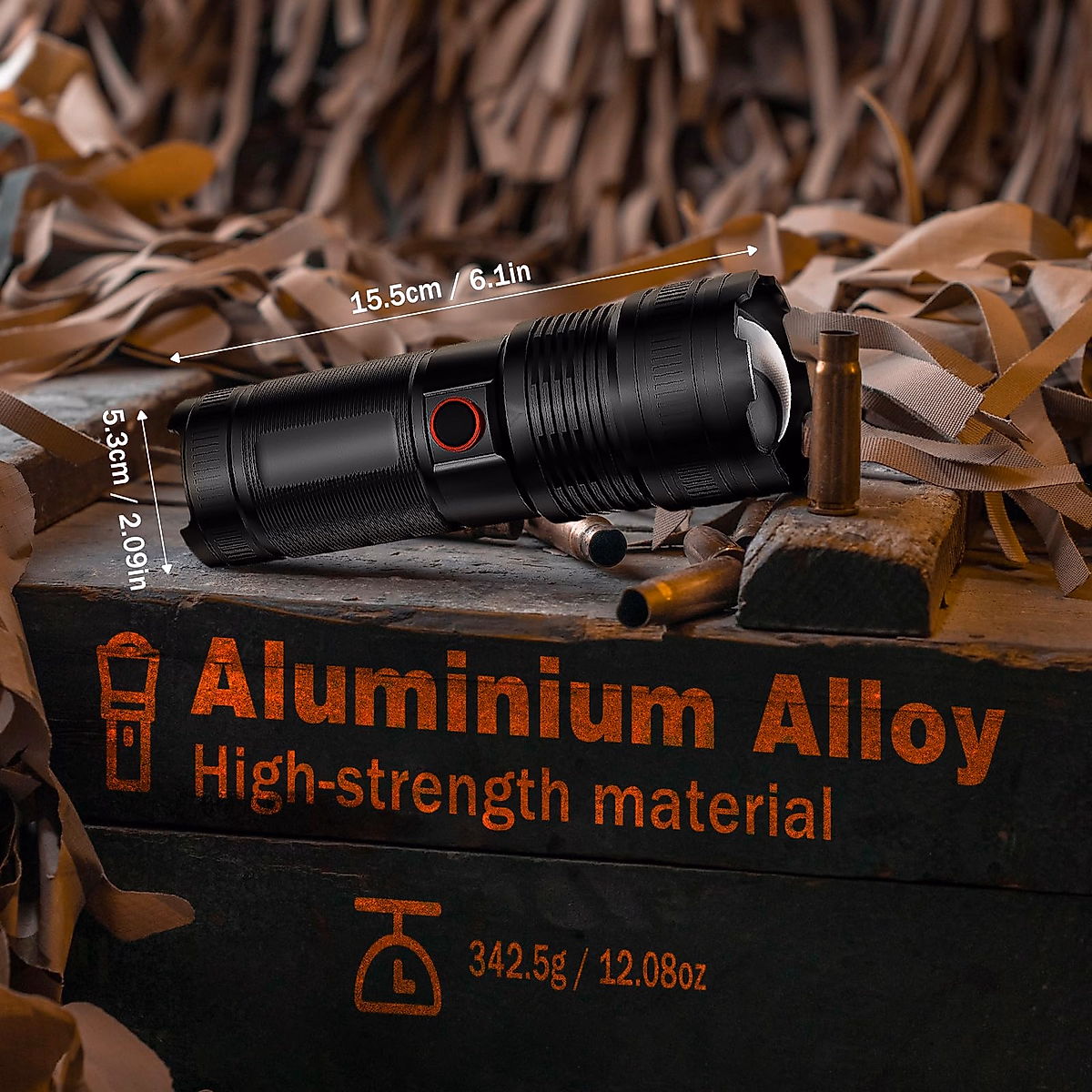 Civikyle Flashlights High Lumens Rechargeable Zoomable 20W 1300LM LED Handheld Flashlight for Camping Essentials Gear Home Emergencies