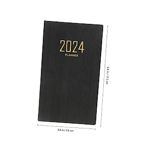 STOBOK 2024 Diary Daily Work Planner Undated Planner Weekly and Monthly Planner Notebook Digital Calendar Planner Weekly Planner Weekly Pocket Planner Imitation Leather Books Number
