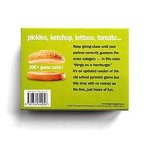 Things On A Hamburger | The Category Guessing, Pyramid Inspired Word Game | Family Card Game | Updated Version of Old School Pyramid Game by The Imagineering Company