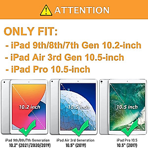 MOXOTEK Kids Case for iPad 10.2 & 10.5, Case for iPad 9th/8th/7th Generation 10.2 Inch 2021 2020 2019, Durable Shockproof Handle Stand Protective Cover for iPad Air 3rd Gen/Pro 10.5 Inch, Blue