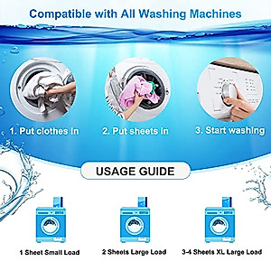 LANSIRY Laundry Detergent Sheets - 80 Loads Fresh Scent Washing Detergent Strips, Compact Lightweight Liquidless Laundry Supplies Eco-Friendly No Waste Portable Soap Sheets for Save Space Travel