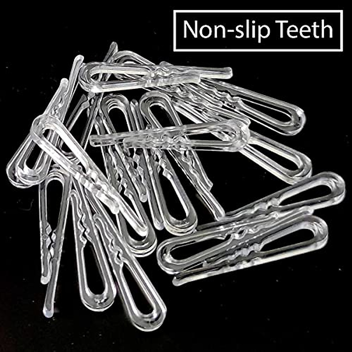 1000 Pcs U Shape Plastic Alligator Clips with Teeth Clear Shirt Folding Clips for Socks Dress Ties Hold Garments in Place