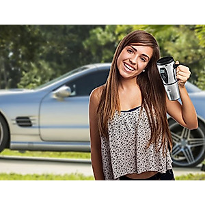 Heated Smart Travel Mug with Temperature Control - 16 ounce- 12V - Stainless Steel