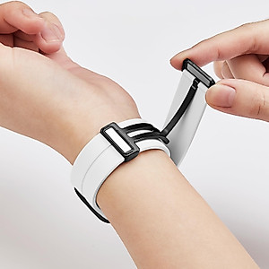 Viccoky Magnetic Sport Bands for Apple Watch Ultra Band 49mm 45mm 44mm 41mm 40mm 38mm 42mm, Silicone Replacement Strap Wristband Men Women for iWatch Ultra/Ultra 2 Series 9 8 7 6 5 4 SE, 2 Pack