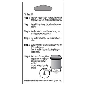 Perimeter Technologies Six Pack Dog Fence Batteries for Invisible Fence R21 or R51 Receiver Collars