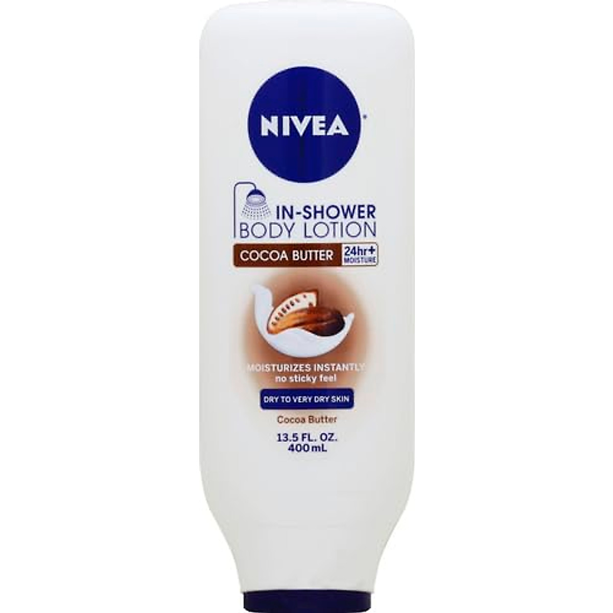 NIVEA Cocoa Butter In Shower Lotion, Body Lotion for Dry Skin, 13.5 Fl Oz Bottle