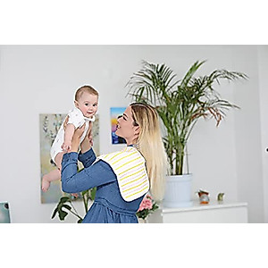 BaeBae Goods Burp Cloths for Baby Girl - Ultra Absorbent Burping Rags - Anti Shrink Unisex Burpy Clothes - Super Soft Jersey Cotton, Large 21"x10" - Thick for Newborn Cloth Diapers - 6 Pack