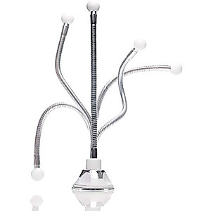Fancii Chrome Gooseneck Attachment with Locking Suction Cup, For Luna, Mira and Maya LED Mirror Series (Mirror Not Included)