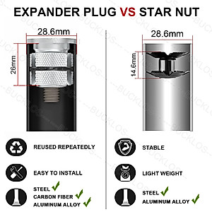 BUCKLOS 1-1/8 Bike Headset MTB Threadless 34 44 44-50.6 44-55 44-56 41.8-52mm, Straight Tapered Tube Mountain Bikes Road Bicycle Double Sealed Bearings Headsets, for Frame Fork Expander Plug Star Nut