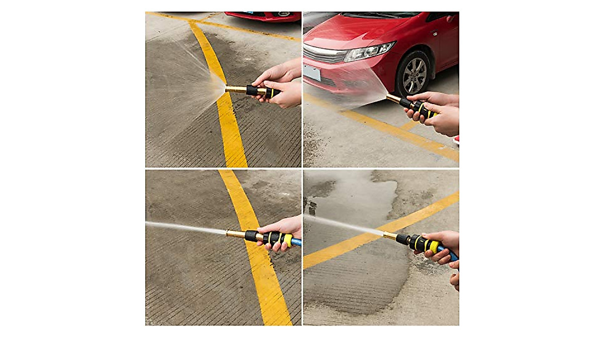 Heavy-Duty Brass Water Hose Nozzle 2 Pack | Adjustable Spray