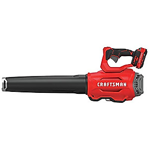 CRAFTSMAN V20 Cordless Leaf Blower, Variable Speed, Up To 100 MPH, with 2 Batteries and Charger (CMCBL720D2)