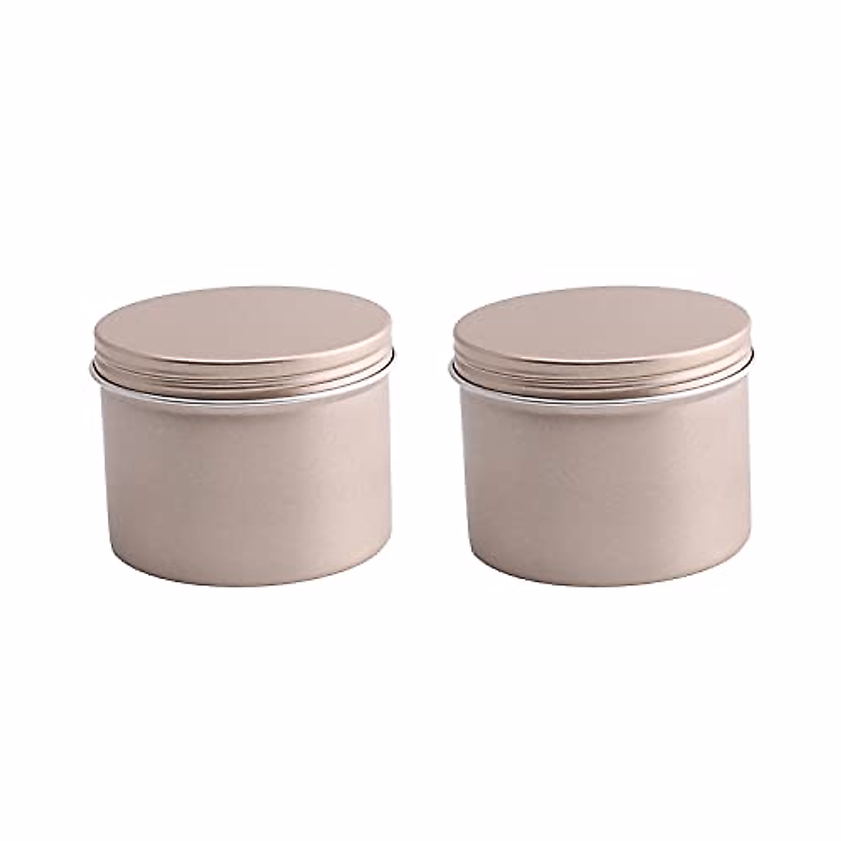Othmro 2Pcs 4.1oz Metal Round Tins Aluminum Tin Cans Jar Refillable Containers 120ml Tin Cans Tin Bottles Containers with Screw Lid for Salve Spices Lip Balm Tea Candies Silver 65×50mm