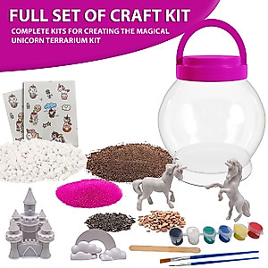 Light-Up Unicorn Terrarium Kit - Birthday Gifts for Kids - STEM Science Kits - Best Toys & Activities Kits Presents - Arts & Crafts Stuff for Little Girls & Boys Age 3 4 5 6 7 8-12 Year Old Girl Gift