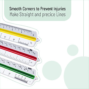 Mr. Pen Architectural Scale Ruler, 12" Plastic Architect Scale