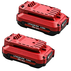 2 Pack 3.0Ah 20 Volt CMCB202-2 Battery Replacement for Craftsman V20 Lithium ion Battery Compatible with Craftsman 20V Battery Lithium ion CMCB201 CMCB202 CMCB202-2 CMCB204 CMCB204-2 CMCB205 CMCB206