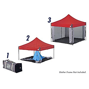 E-Z UP Cube Mesh Canopy Screen Room, Fits 10' x 10' Straight Leg Canopy
