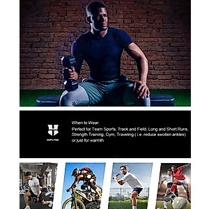 HOPLYNN 6 Pack Compression Shirts Men Short Sleeve Rash Guard Base Layer Athletic Undershirt Gear T-Shirt for Sports Workout 2 Black 2 White 2 Blue-L