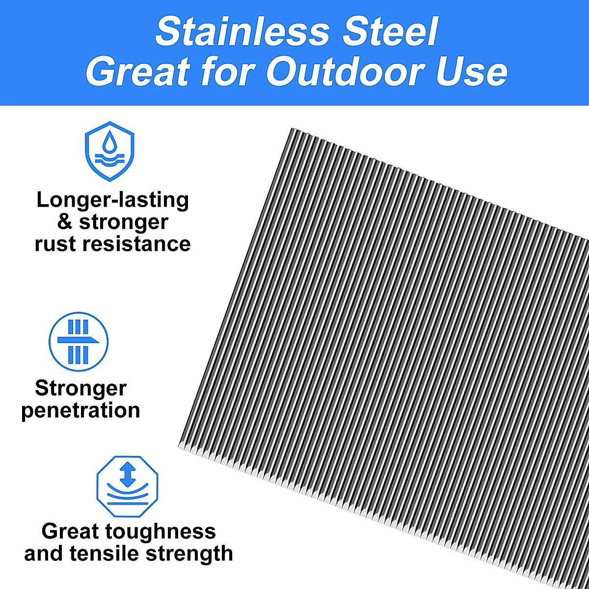 SimCos 23 Gauge Stainless Steel Pinner Nails (5/8",3/4",1",1-3/8") assorted 4 sizes' Headless Pin Nails for 23 GA Pneumatic or Electric Pin nailer or pin nail gun,Project Pack (4000)