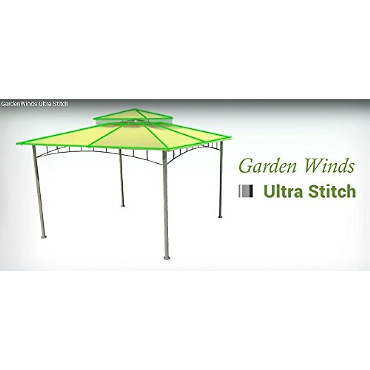Garden Winds Replacement Canopy Top Cover for The Warm Springs Gazebo - RipLock 350