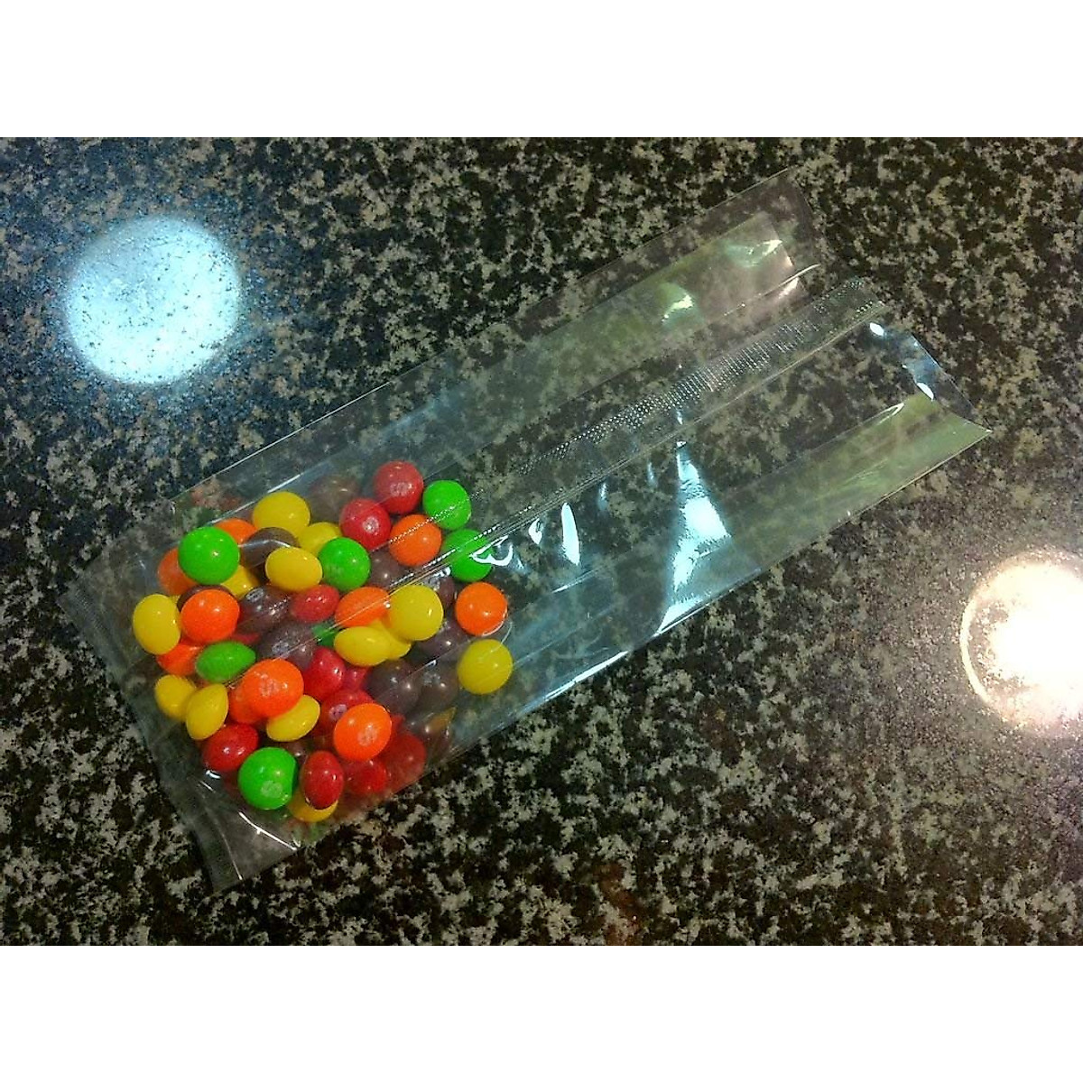 UNIQUEPACKING 100 Pcs 4x2x12 Clear Side Gusseted Cello Cellophane Bags Good for Candy Cookie Bakery