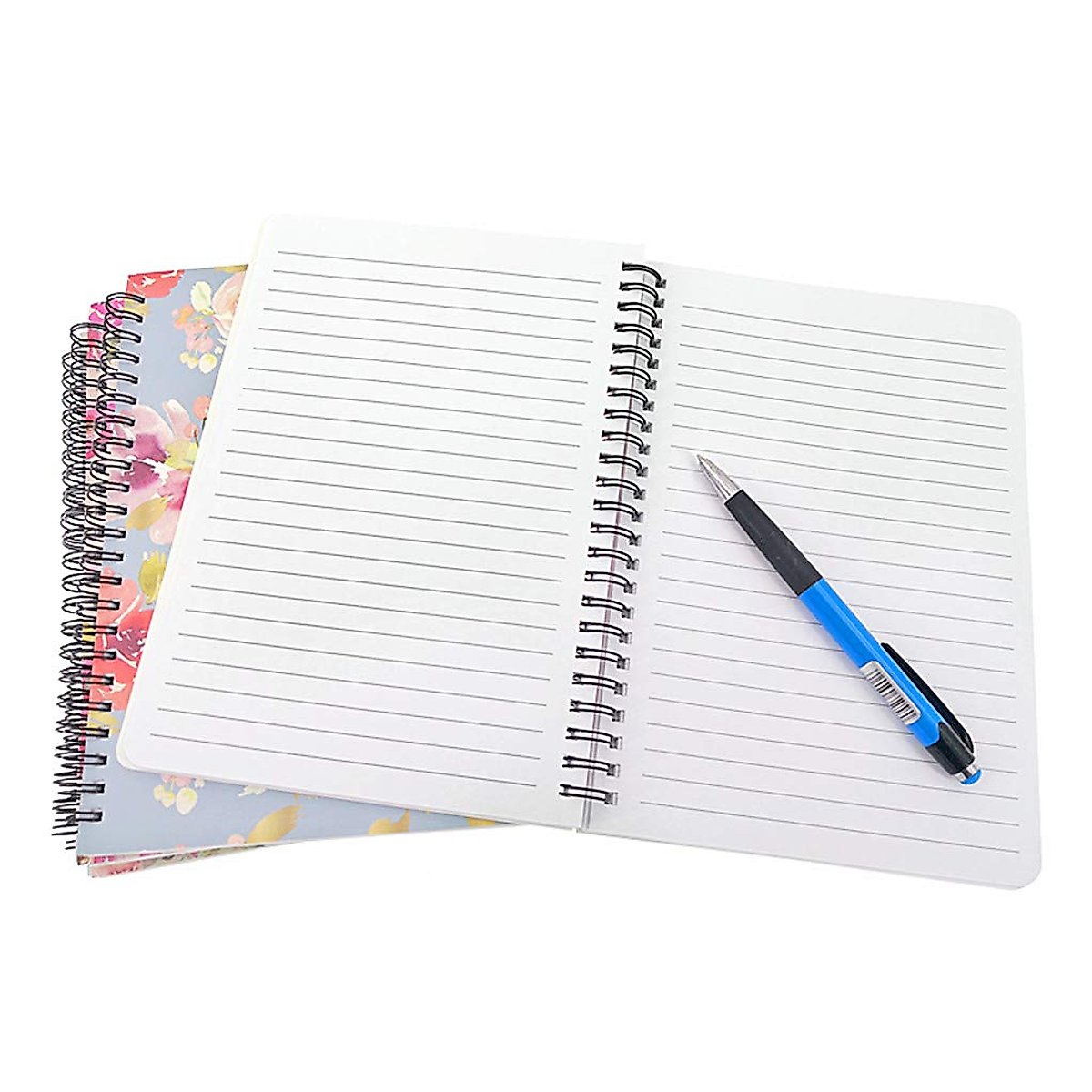 4 Pack A5 Spiral Notebook Journal,Wirebound Ruled Sketch Book NotePad Diary Memo Planner,A5 Size(8.3X5.7") & 80 sheets (Floral)