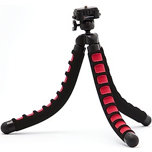 AGFA 12-Inch, Flexible Tripod with Foam Grips - Red APTP12R