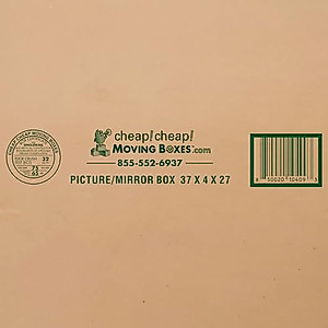 Picture/Mirror Moving Boxes - 37 x 4 x 27 inches, 8 Pack - Picture Boxes for Moving - Picture Moving Boxes - Cheap Cheap Moving Boxes