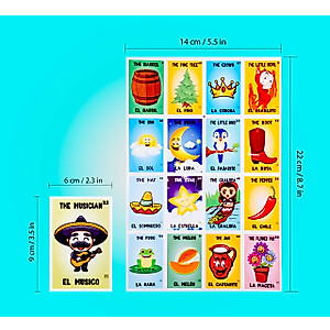 Mexican Bingo Game Kit - Bilingual Game for 10 Players - Includes 1 Deck of Cards and Boards - with 140 Bingo Chips - for The Entire Family - Great for Learning Spanish