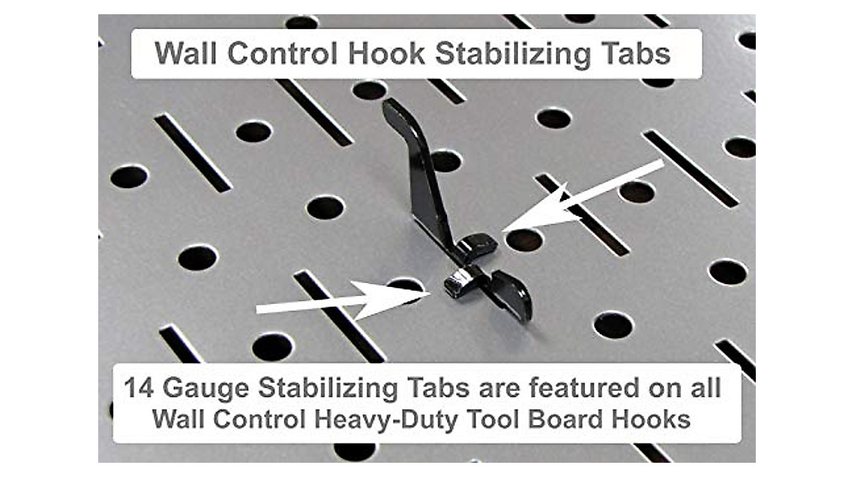 Wall Control Slotted Pegboard U-Hooks - 4" Red Peg Hooks