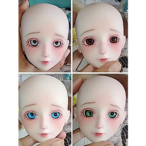 Jashem 8 Pairs of 4 Colors 22mm Half Round Realistic Acrylic Eyes for Halloween Props, Masks, Dolls or Bears Craft Plastic Eyeballs (22mm)