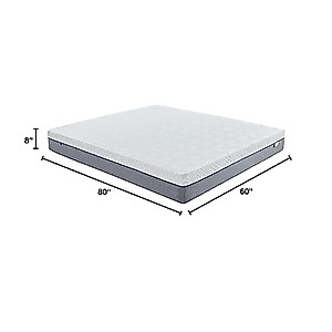 Novilla 8-Inch Gel Memory Foam Queen Size Mattress for Pressure Relief, Enhanced Support & Plush Comfort, Queen Mattress in a Box, Bliss