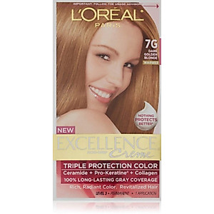 L'Oreal Excellence #7G Dark Gold Blonde Hair Color, 1 ct