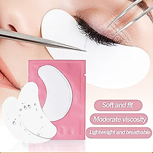 Eyelash Extension Supplies Kit for Professionals 1 Mini Fan Lash Dryer,Lash Extension Silicone Pad,2 Tweezers,Tapes,10 Under Eye Gel Pads,50 Mascara Brush,100 Micro Applicator,100 Glue Ring (Pink B)