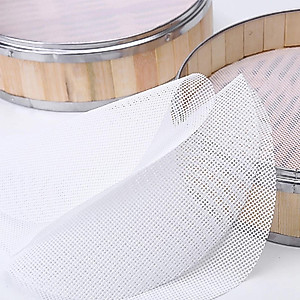 6PCS 25cm Silicone Steamer Mesh, Kitchen Silicone Steamer Mesh Round Non-Stick Pad Steamer Mesh Liners Dumpling Mesh Baking Pastry Dim Sum Steamer Papers Mat