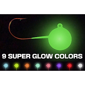 Big Nasty Tackle Lead-Free Super Glow Pout Pounder Jig 1 oz (1 Pack) (White)