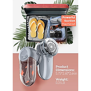 Bymore Fabric Shaver, Lint Remover, Lint Shaver Defuzzer Sweater Shaver for Clothes and Furniture AC Adapter or Battery Operated Pill Fuzz Remover