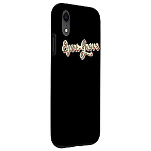 iPhone XR Eyers Grove TShirt Retro Art Baseball Font Vintage Case