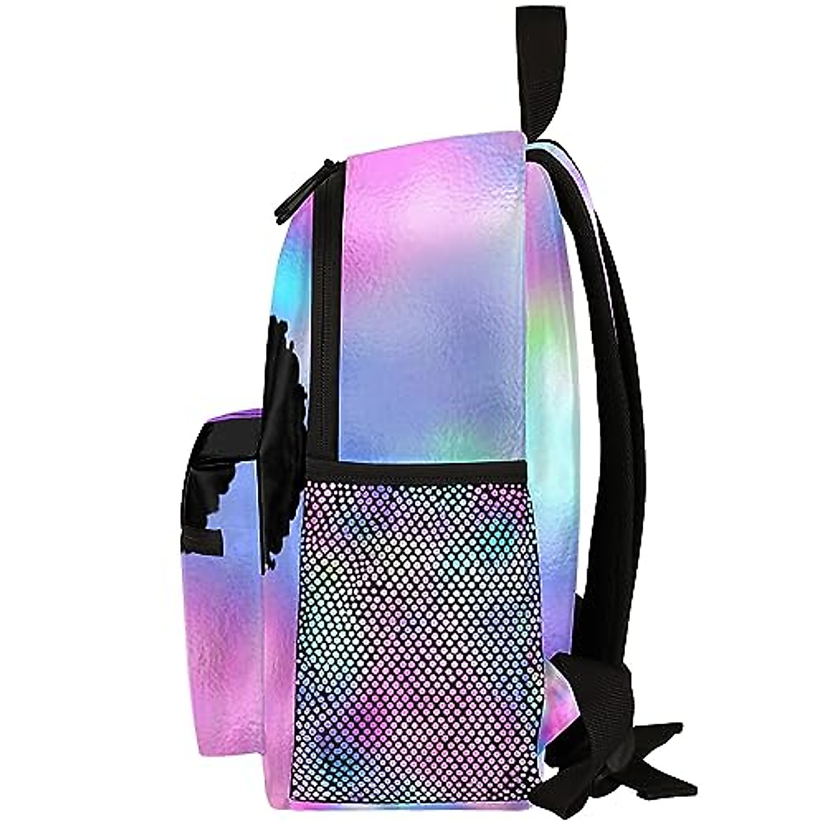 RIRIX Personalized Toddler Kids Backpack, Custom Mini Backpacks for Preschool, Schoolbag for Girls Glitter Princess Pink