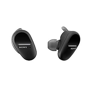 Sony WF-SP800N Truly Wireless Sports In-Ear Noise Canceling Headphones with Mic For Phone Call And Alexa Voice Control, Black