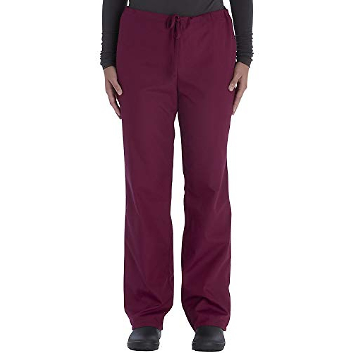 Vital Threads Men and Women Scrubs Set V-Neck Top & Drawstring Pant, VT526C, XL, Wine