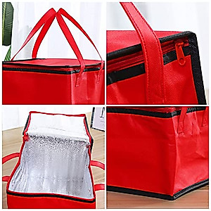Insulated Food Delivery Bag Meal Grocery Tote Insulation Bag for Hot and Cold Food Large Capacity Reusable Warming Bag