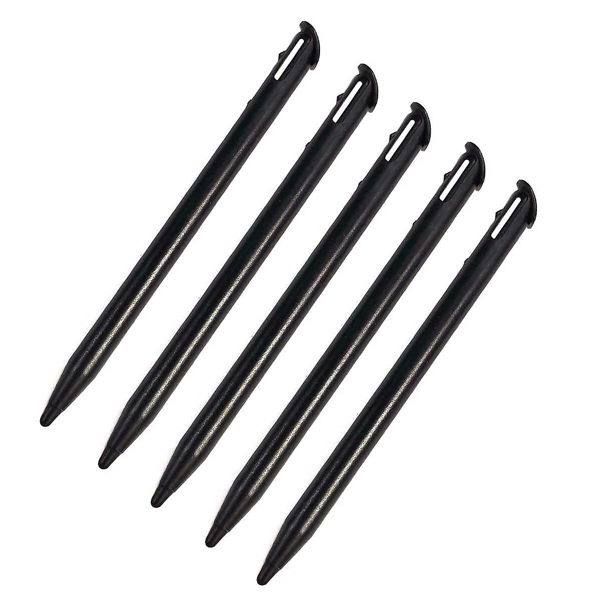 FainWan 5 Pack Stylus Pens Compatible with New 3DS XL 2015 Nin-tendo Slot Replacement Pen Plastic Touch Screen Pen Set (Black)