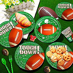 Football Birthday Party Supplies,168pcs Football Birthday Party Decorations&Tableware Set-Football Party Plates Napkins Cups Tablecloth Balloons Banner ect Football Theme Party Supplies for Boys Kids