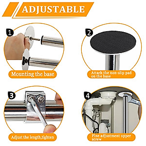 Undermount Sink Brackets, Stainless Steel Adjustable Sink Legs Installation and Repair Kit Support System with Waterproof Gloves for Kitchen, Bathroom(16.1-28.7inches)