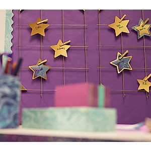 Carson Dellosa Galaxy Stars Cutouts, 36 Marble & Gold Star Cutouts for Bulletin Board and Classroom Décor, Galaxy Décor Classroom Cut-outs, Space Décor Cutouts for Classroom Bulletin Board Decorations