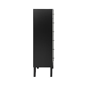 Prepac Milo Mid-Century Modern Tall 6-drawer Chest - Black