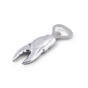 Arthur Court Aluminum New England Crab Claw Bottle Opener Forged Stainless Steel Head Coastal Collection 5.5 inch Long
